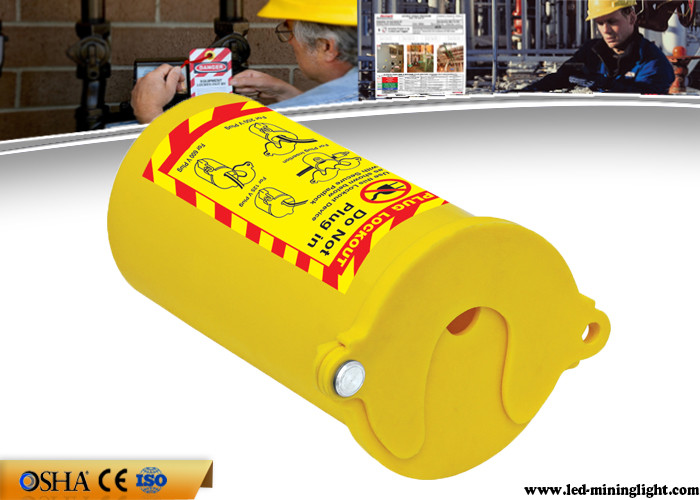 PP Material Lock Out Tag Out , Yellow Pneumatic Gas Cylinder Lockout Tagout